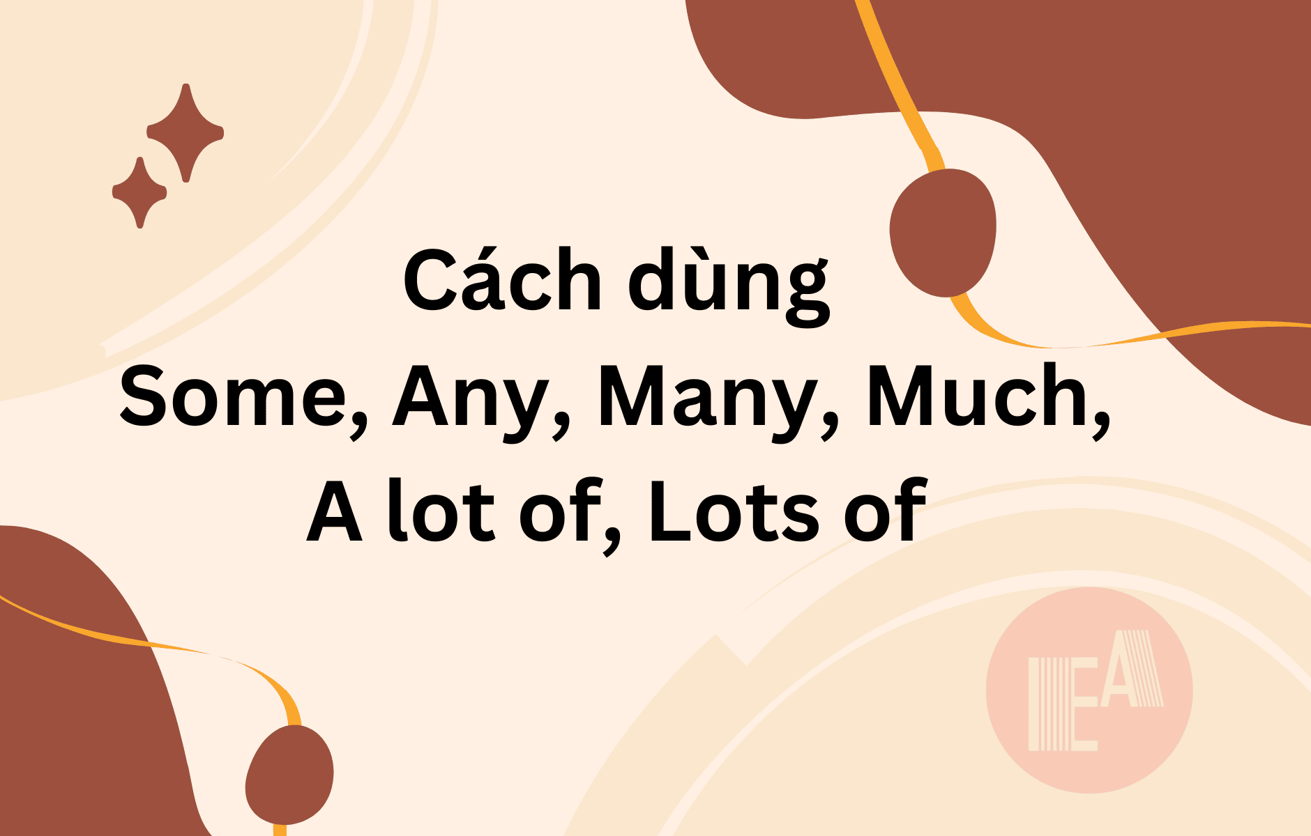Cách dùng Some, Any, Many, Much, A lot of, Lots of - Emma English School